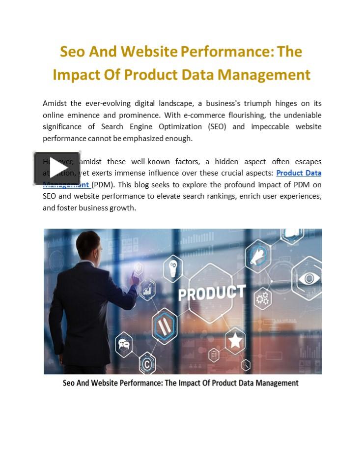 PPT – Seo And Website Performance: The Impact Of Product Data ...