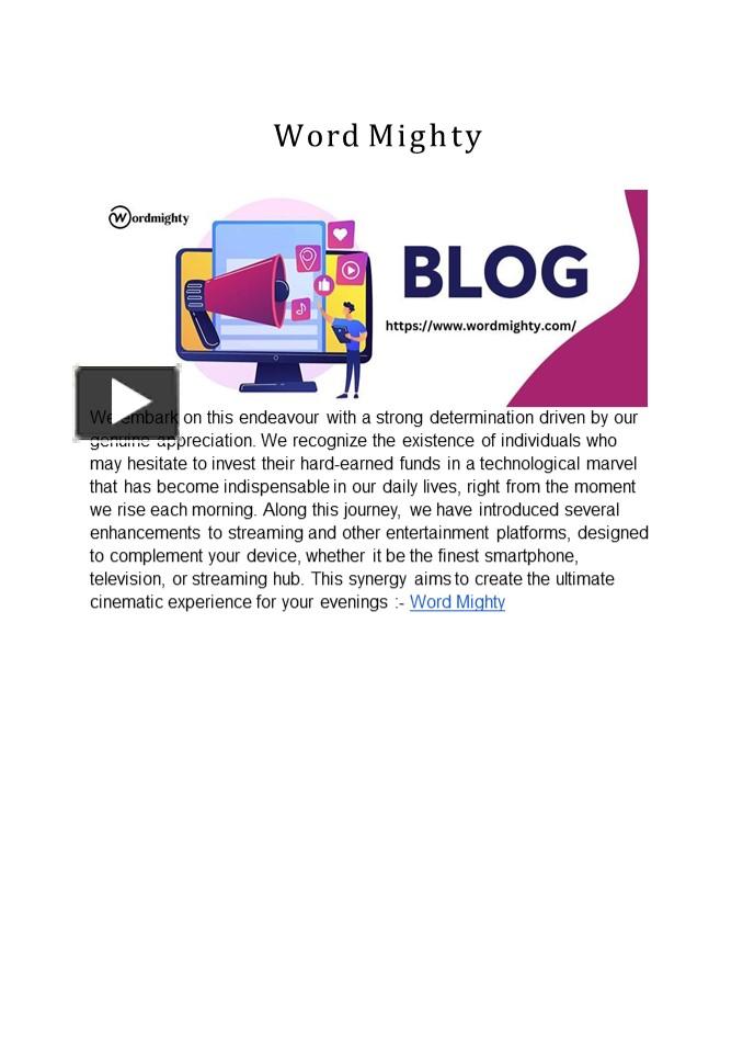 Word Mighty presentation | free to download