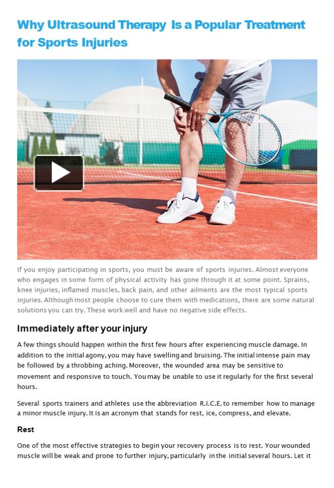 PPT – Why Ultrasound Therapy Is a Popular Treatment for Sports Injuries ...