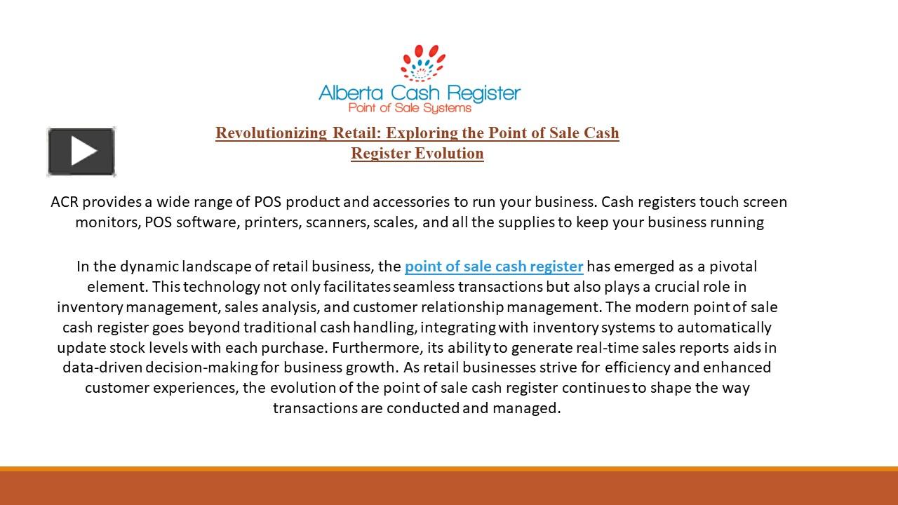 PPT – Revolutionizing Retail: Exploring the Point of Sale Cash Register ...