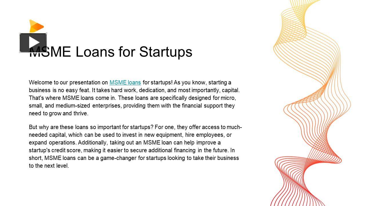 MSME Loan presentation | free to download