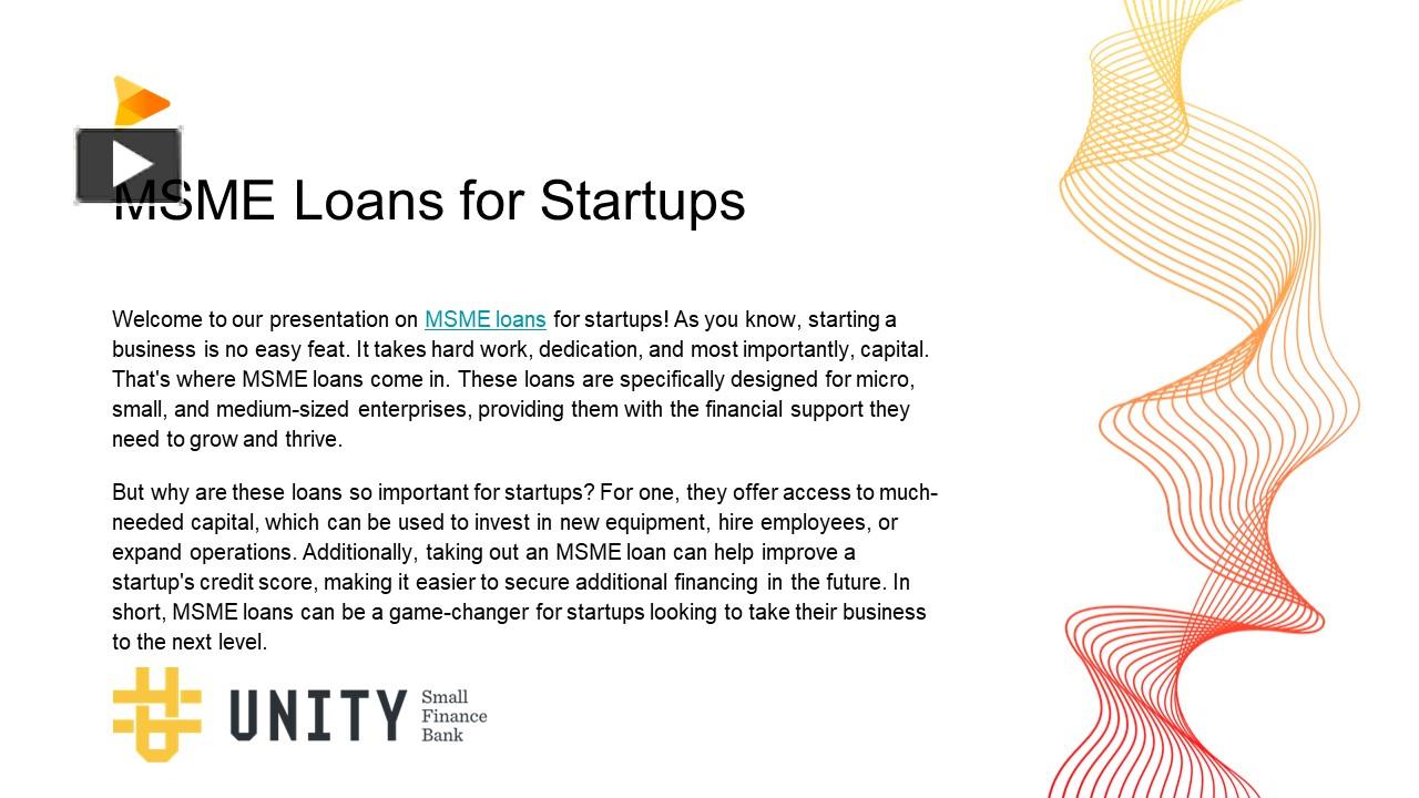 PPT – MSME Loan for Startup PowerPoint presentation | free to download ...