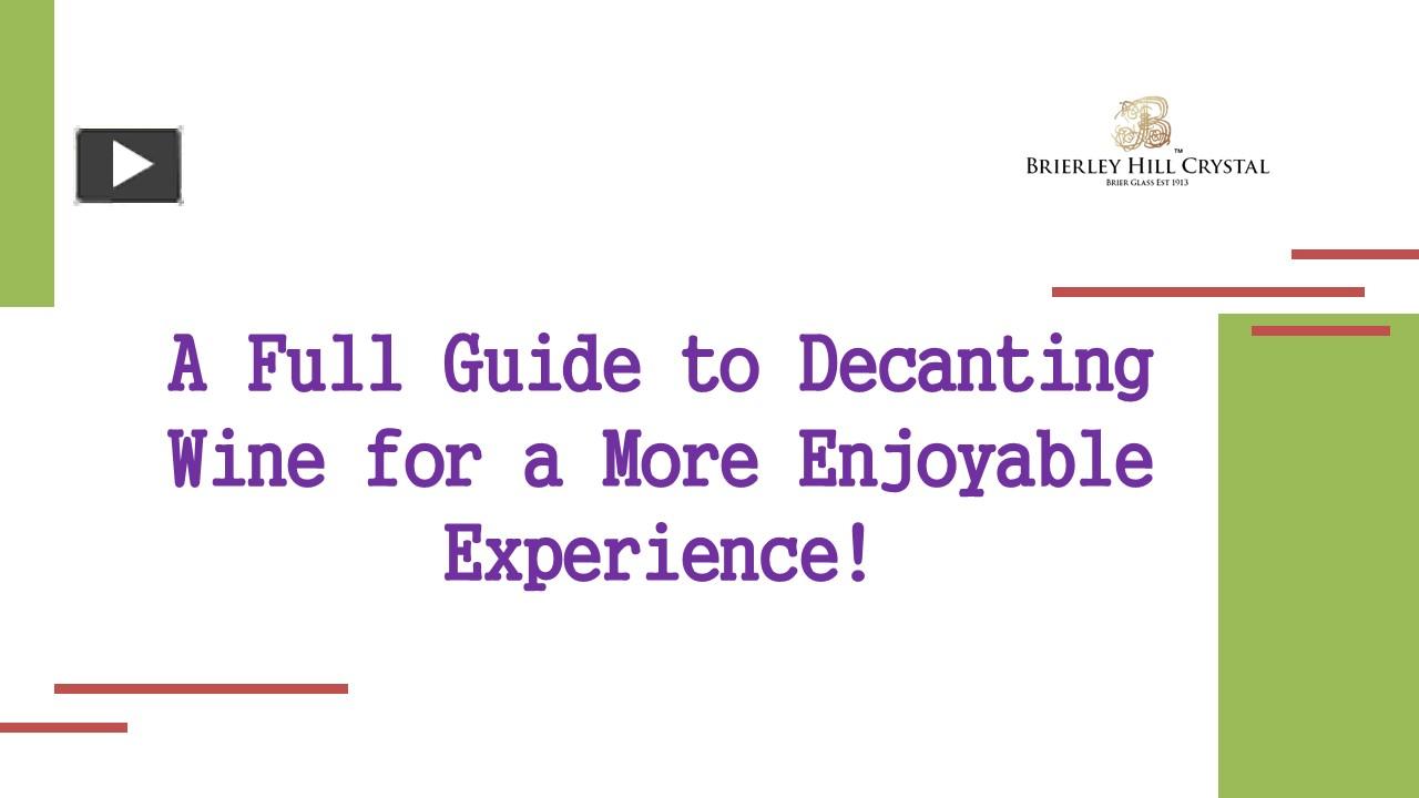 A Full Guide to Decanting Wine for a More Enjoyable Experience ...