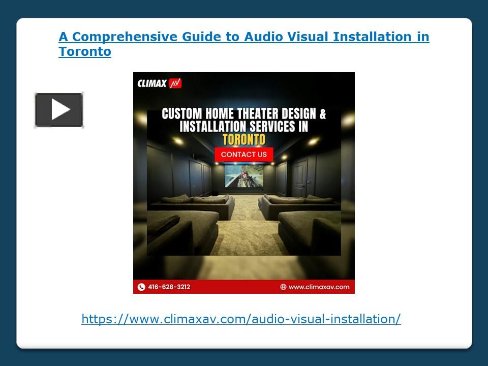 A Comprehensive Guide to Audio Visual Installation in Toronto ...
