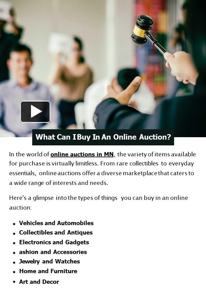 PPT – What Can I Buy In An Online Auction? PowerPoint presentation ...