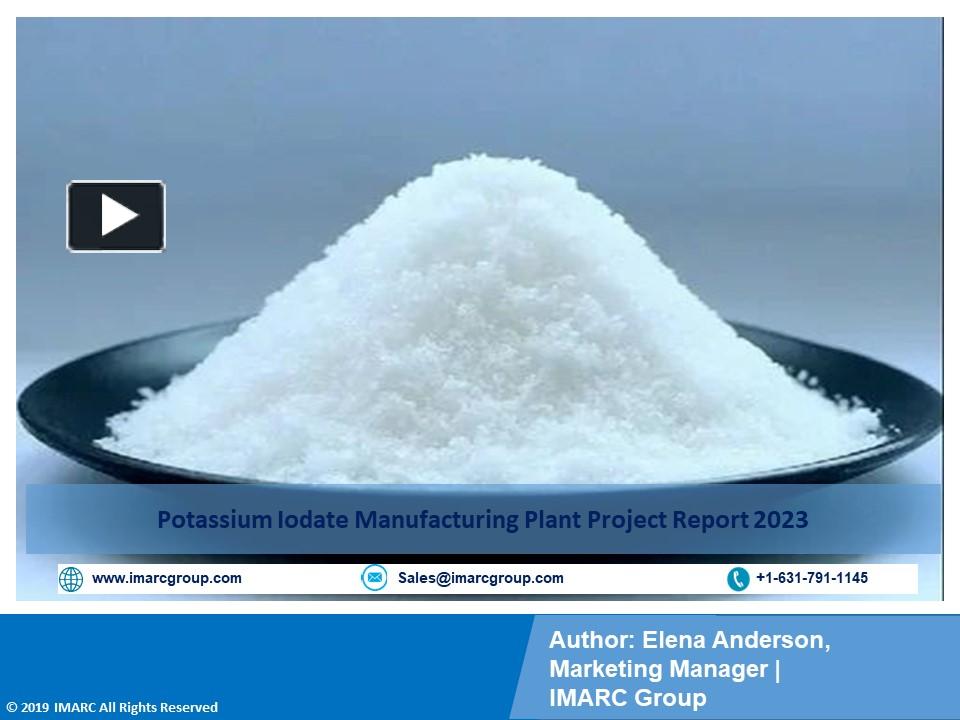 PPT – Potassium Iodate Manufacturing Plant Cost PPT | Project Report ...