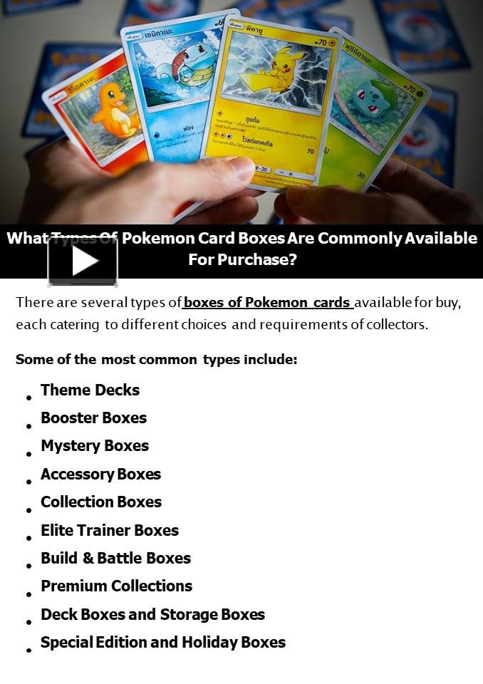 What Types Of Pokemon Card Boxes Are Commonly Available For Purchase ...
