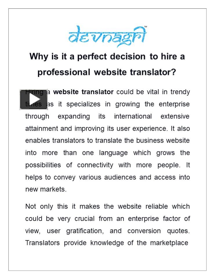 Why is it a perfect decision to hire a professional website translator ...