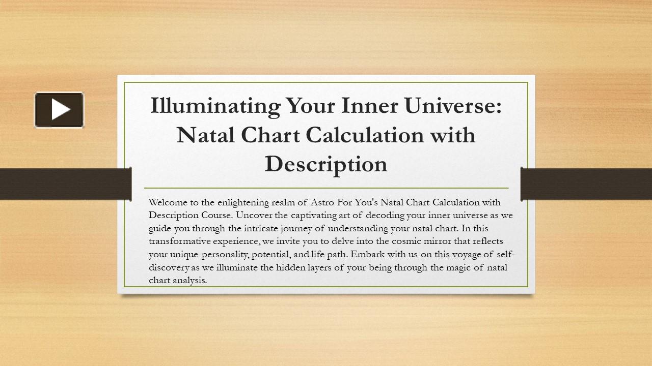 Natal Chart Calculation with Description presentation | free to download