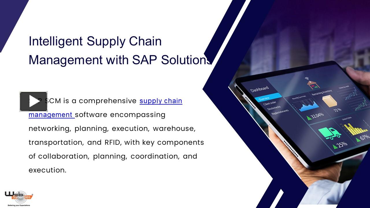 Intelligent Supply Chain Management with SAP Solutions presentation ...