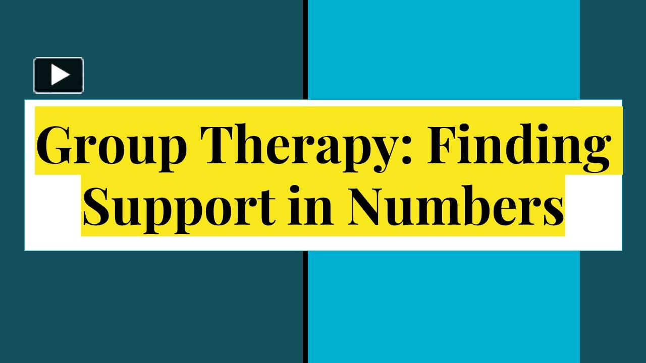Group Therapy: Finding Support in Numbers presentation | free to download
