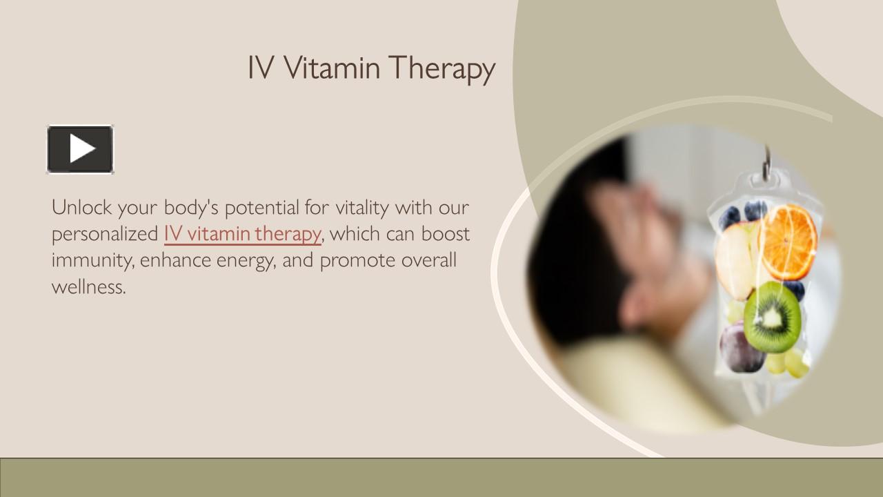 PPT – IV Vitamin Therapy PowerPoint presentation | free to download ...
