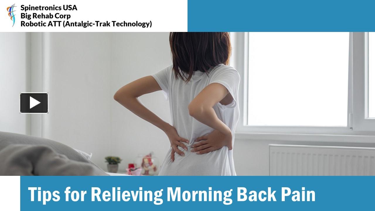 Tips for Relieving Morning Back Pain presentation | free to download