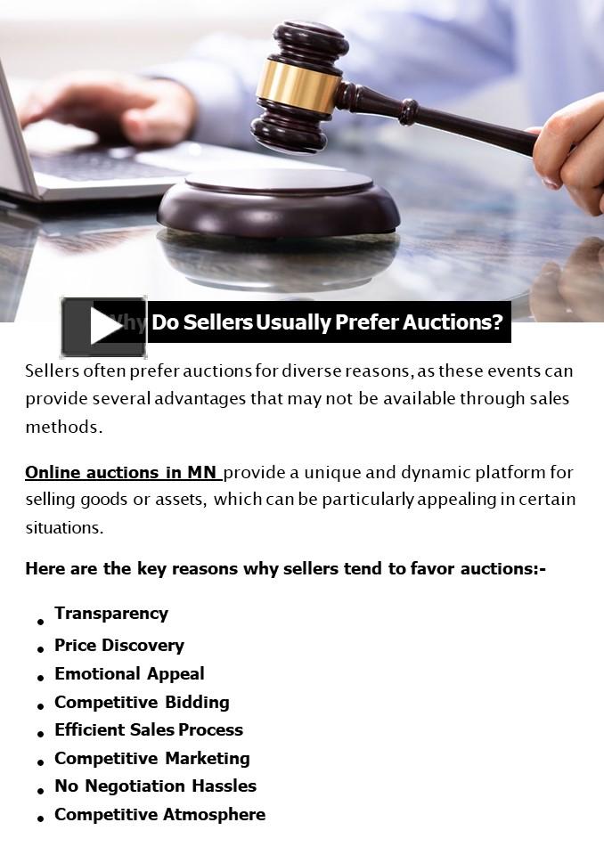 PPT – Why Do Sellers Usually Prefer Auctions? PowerPoint presentation ...