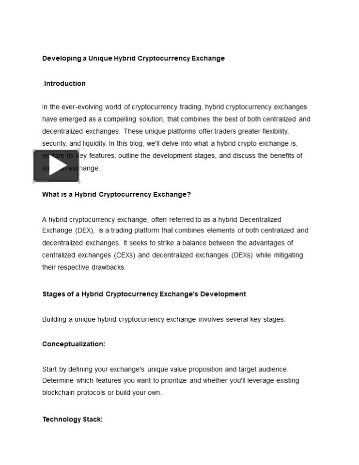 PPT – Developing a Unique Hybrid Cryptocurrency Exchange PowerPoint ...