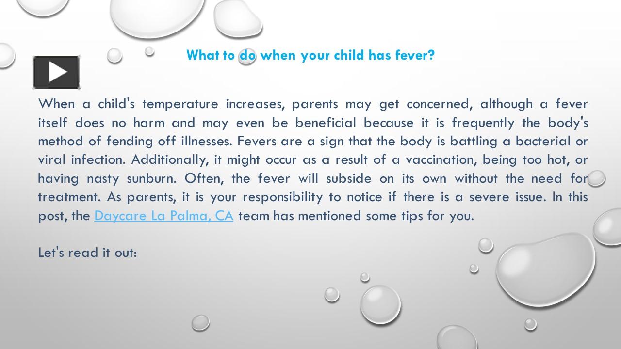 PPT – What to do when your child has fever? PowerPoint presentation ...