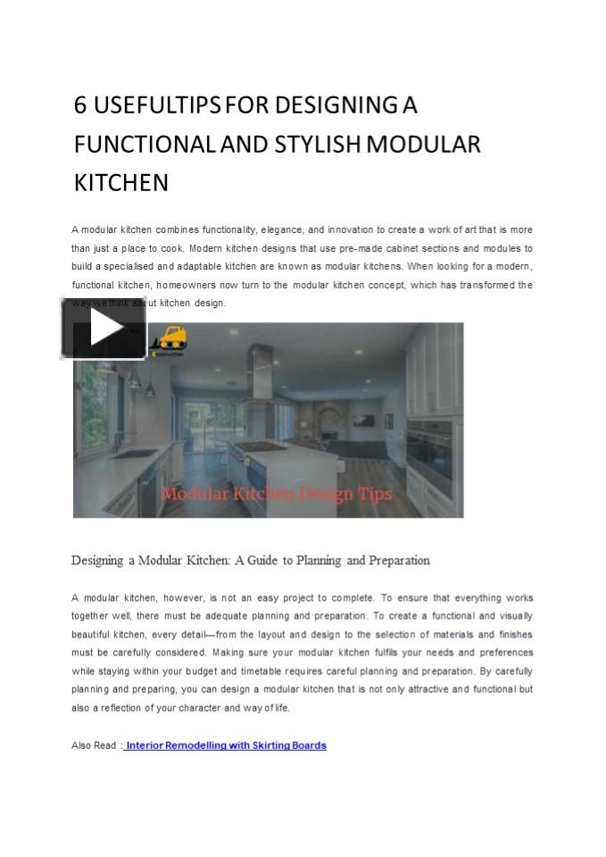 PPT – 6 USEFUL TIPS FOR DESIGNING A FUNCTIONAL AND STYLISH MODULAR ...