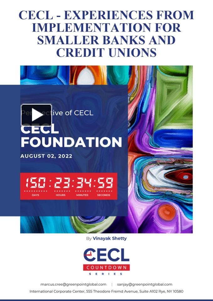 CECL - Experiences from Implementation for Smaller Banks and Credit ...