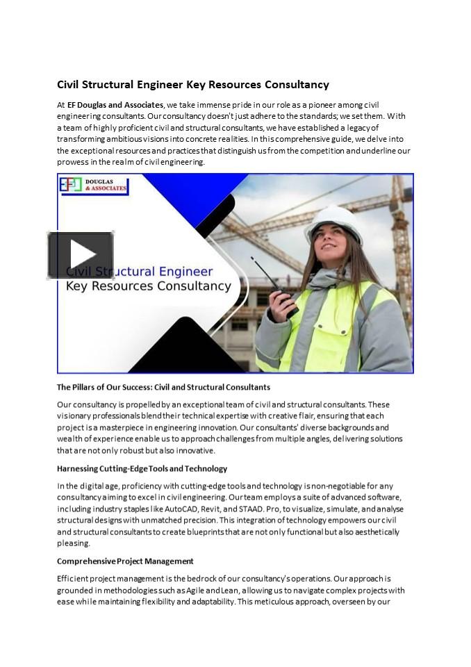 PPT – Civil Structural Engineer Key Resources Consultancy PowerPoint ...