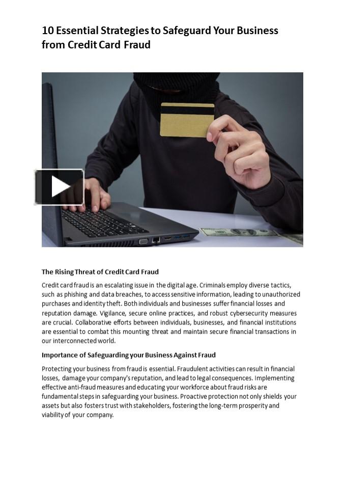 PPT – 10 Essential Strategies to Safeguard Your Business from Credit ...