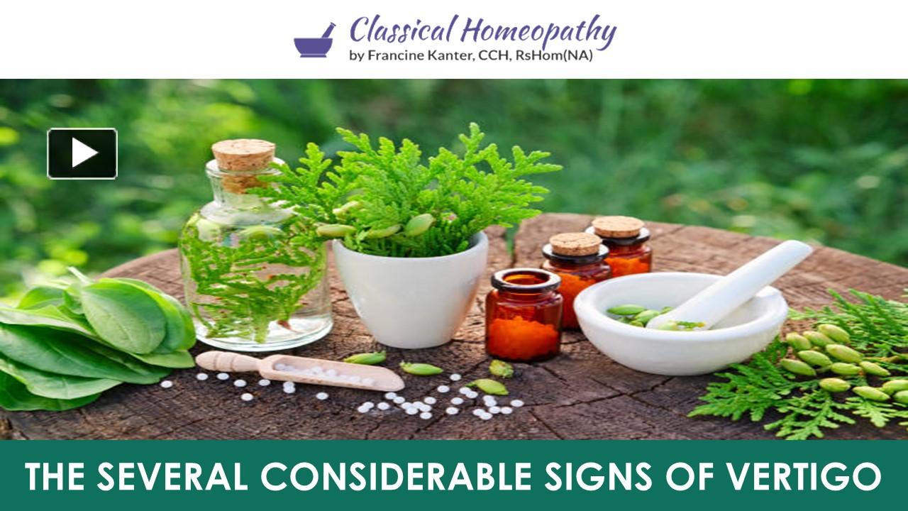 The Several Considerable Signs of Vertigo presentation | free to download