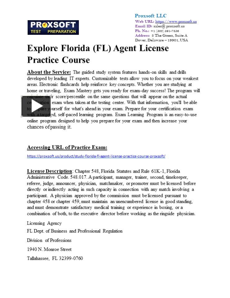 PPT – Explore Florida (FL) Agent License Practice Course PowerPoint ...