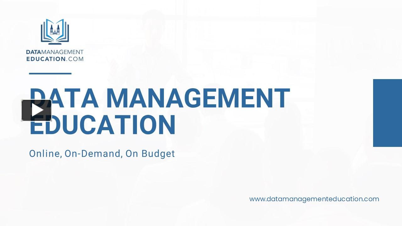 Metadata Management Education Class & Training Mini Courses ...