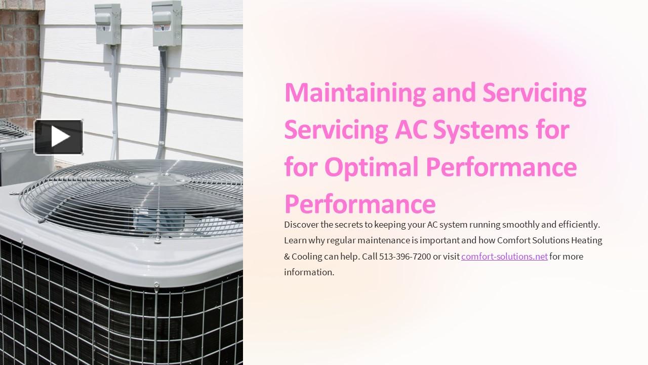 Maintaining and Servicing AC Systems for Optimal Performance ...