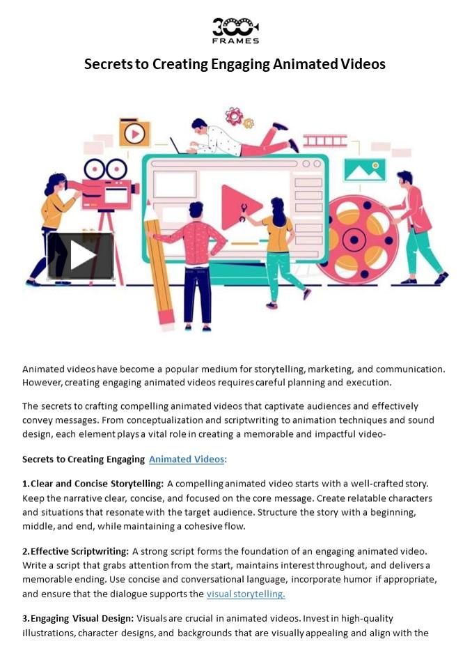 Secrets to Creating Engaging Animated Videos presentation | free to ...
