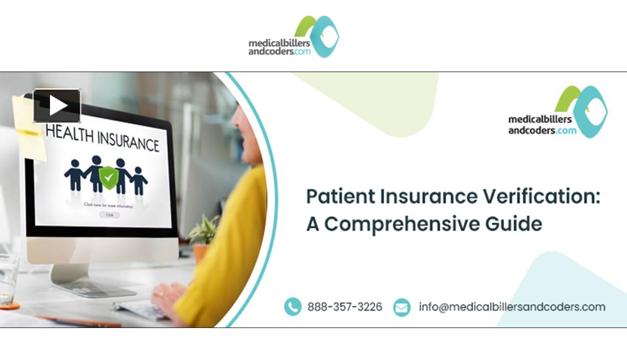 Patient Insurance Verification: A Comprehensive Guide presentation ...