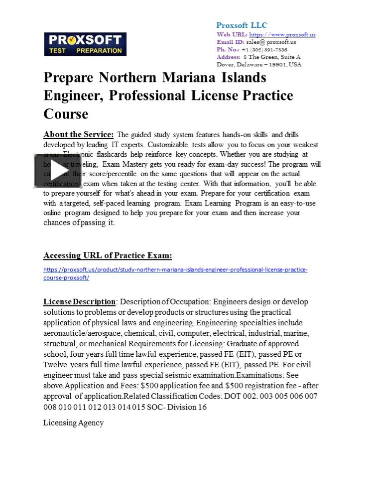 PPT – Prepare Northern Mariana Islands Engineer, Professional License ...
