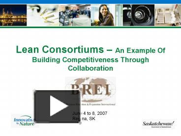 Lean Consortiums presentation | free to view