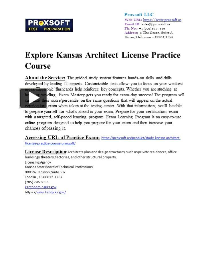 PPT – Explore Kansas Architect License Practice Course PowerPoint ...