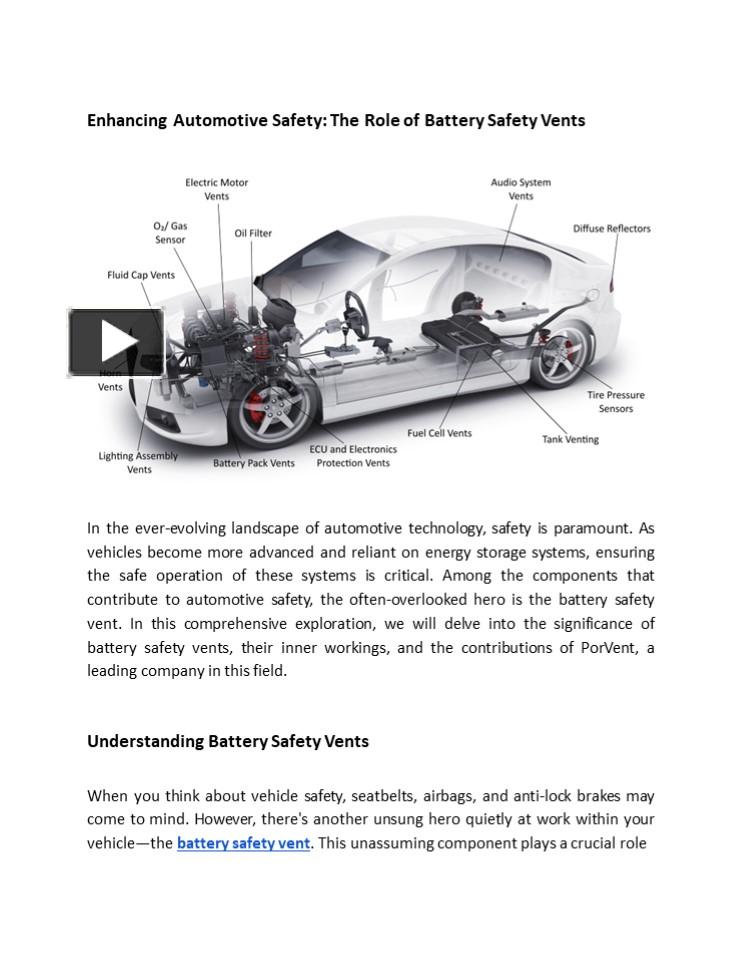 PPT – Enhancing Automotive Safety: The Role of Battery Safety Vents ...