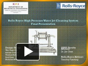 PPT – Rolls Royce High Pressure Water Jet Cleaning System Final ...