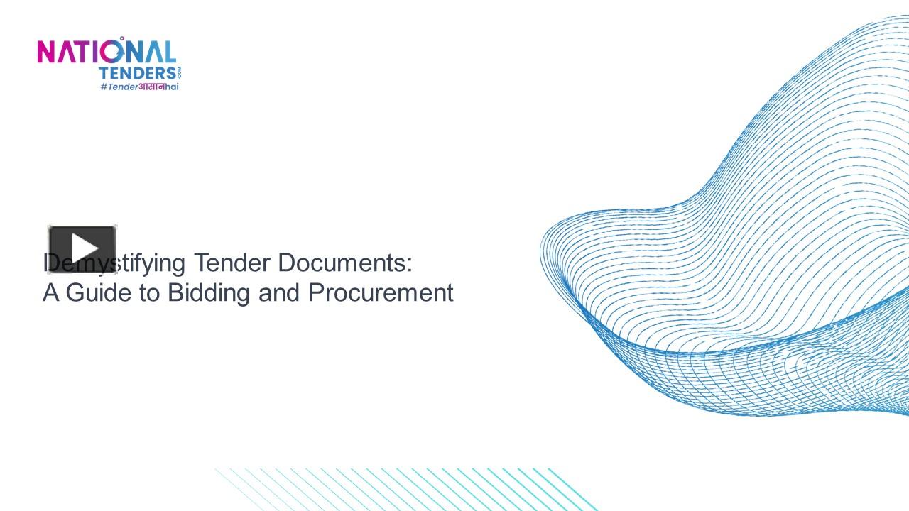 PPT – Demystifying Tender Documents- A Guide to Bidding and Procurement ...