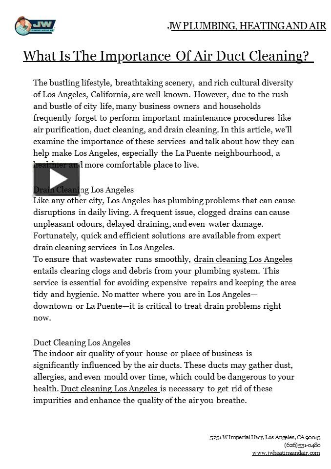 PPT – What Is The Importance Of Air Duct Cleaning? PowerPoint ...