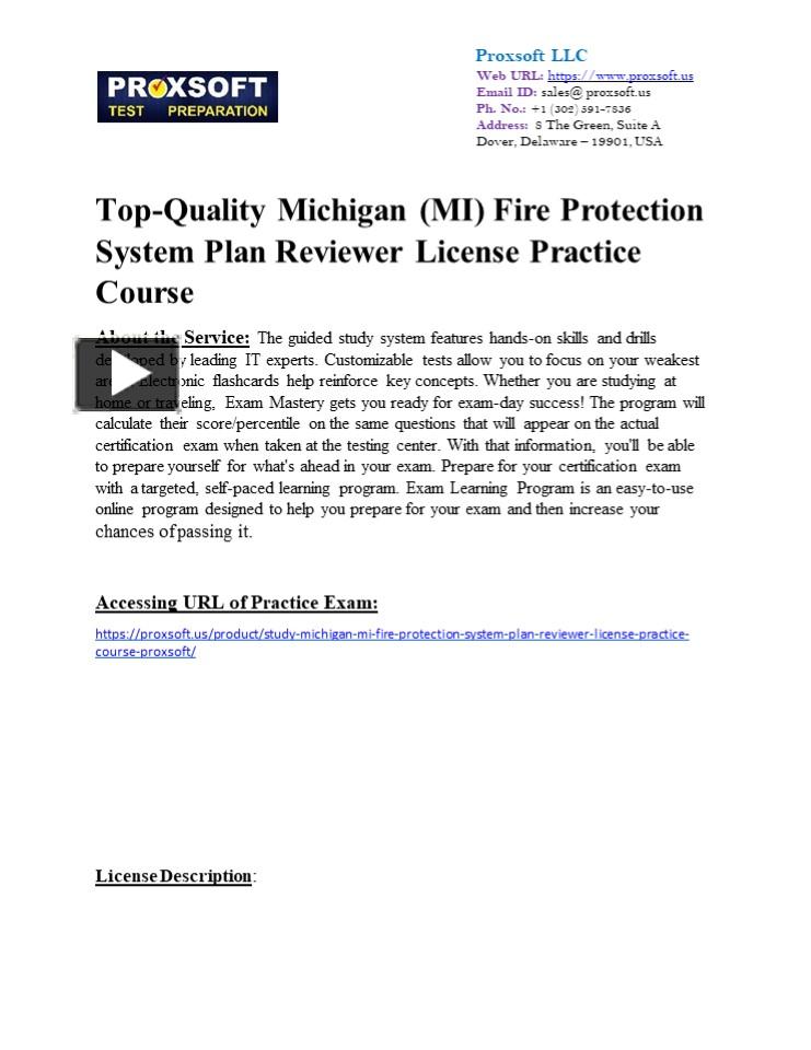 PPT – Top-Quality Michigan (MI) Fire Protection System Plan Reviewer ...