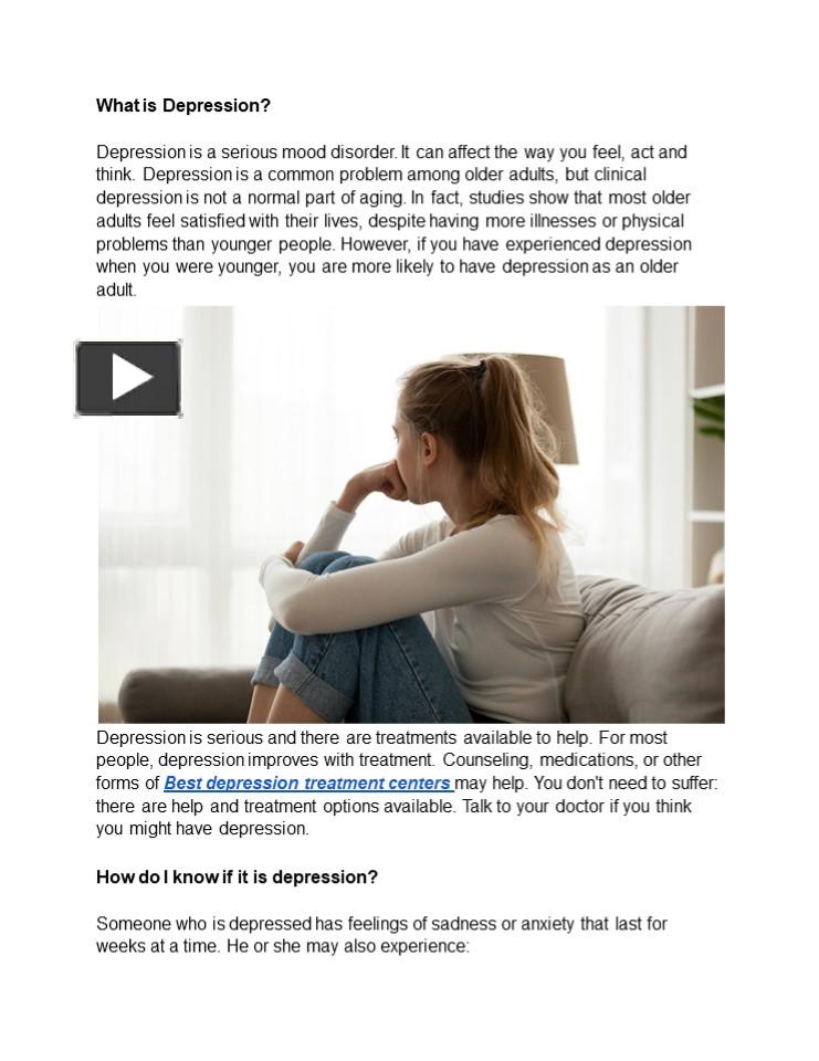PPT – How to spot the signs and detect depression in elderly people ...