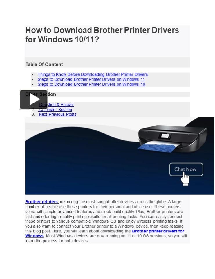 PPT – How to Download Brother Printer Drivers for Windows 10/11 ...