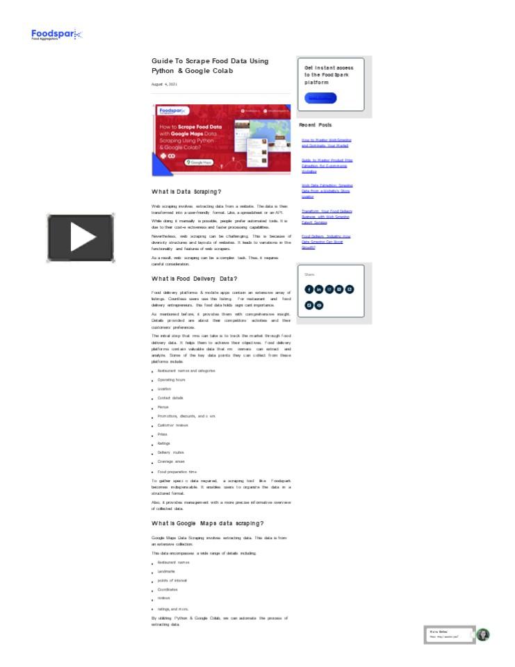Guide To Scrape Food Data Using Python & Google Collab presentation ...