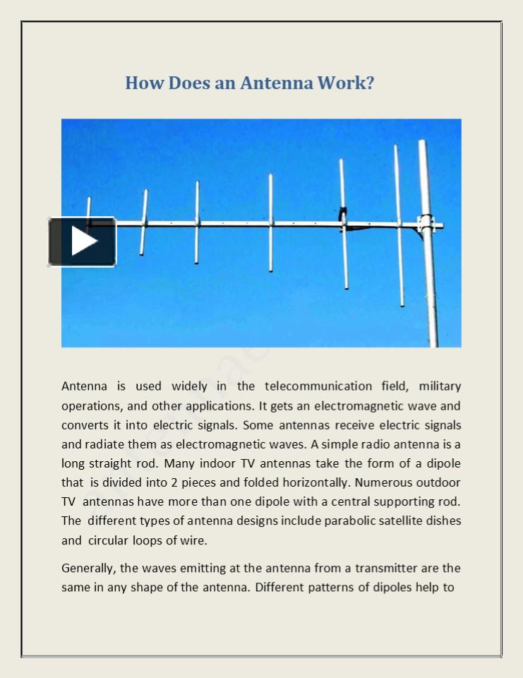 PPT – How Does an Antenna Work? PowerPoint presentation | free to ...