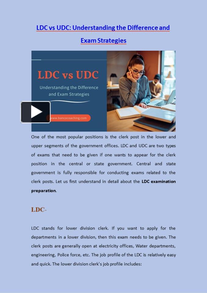 LDC vs UDC: Understanding the Difference and Exam Strategies ...