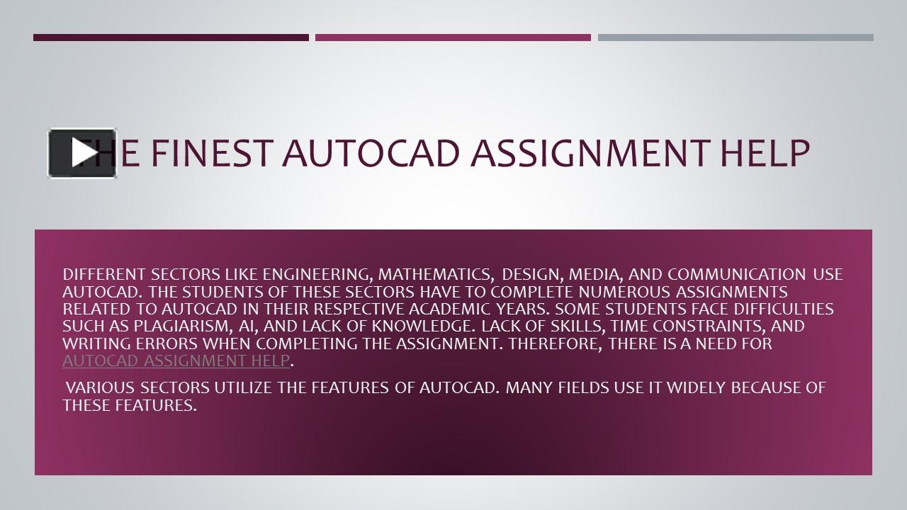 PPT – The Finest Autocad Assignment Help PowerPoint presentation | free ...