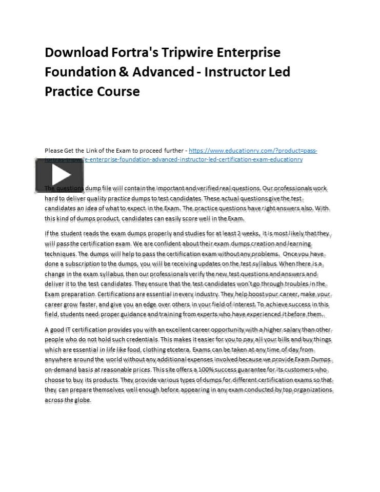 PPT – Download Fortra's Tripwire Enterprise Foundation & Advanced ...