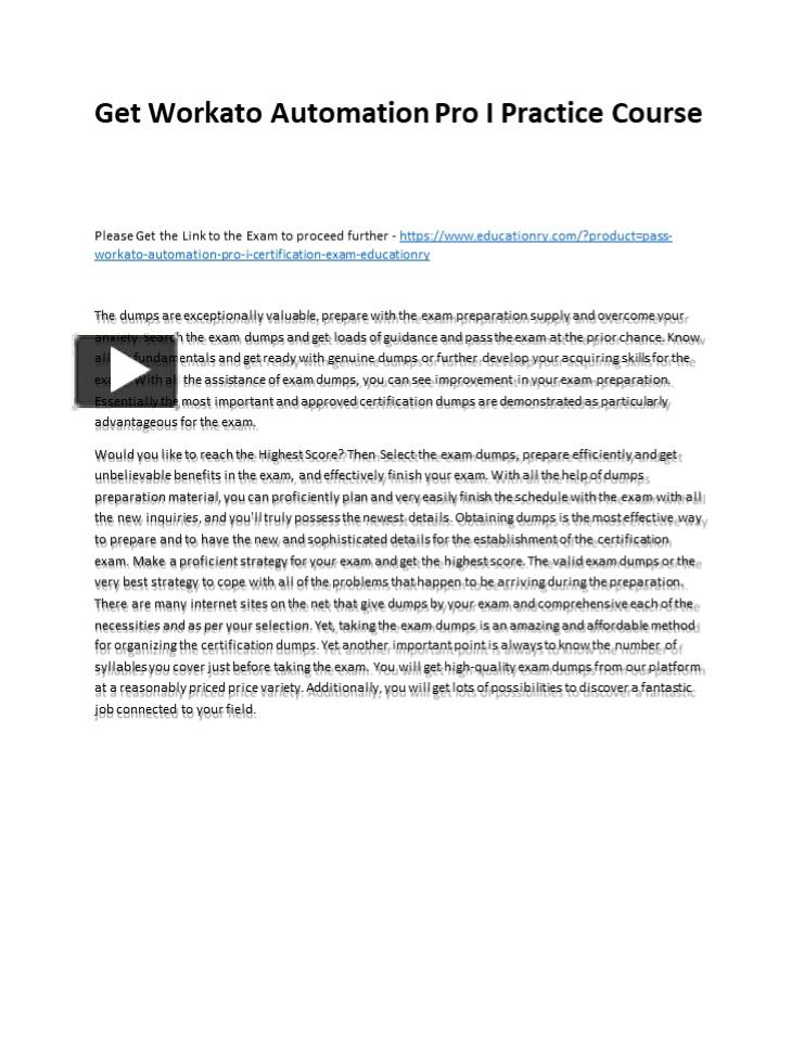 PPT – Get Workato Automation Pro I Practice Course PowerPoint ...