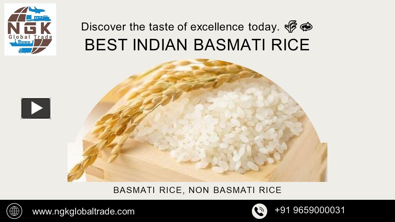 PPT – BEST INDAIN BASMATI RICE PowerPoint presentation | free to ...