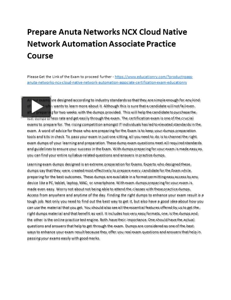 PPT – Prepare Anuta Networks NCX Cloud Native Network Automation ...