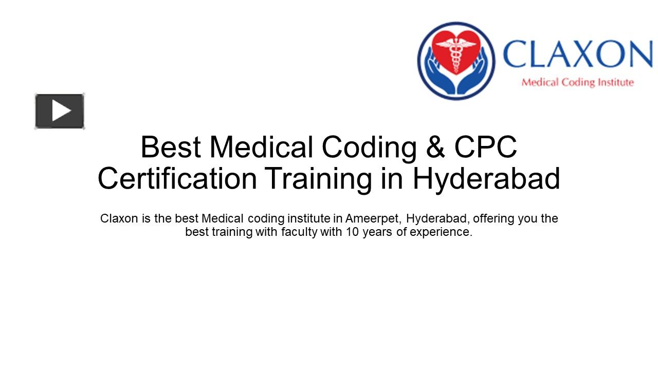 PPT – Best Medical Coding Training Institute in Hyderabad PowerPoint ...