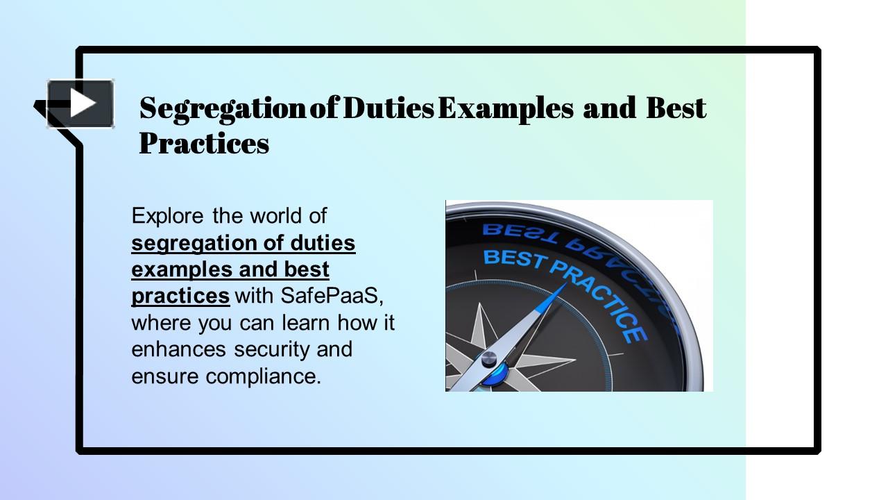 PPT – Segregation of Duties Examples and Best Practices PowerPoint ...